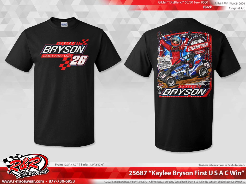FIRST WIN BLACK T-SHIRT – Kaylee Bryson Merch
